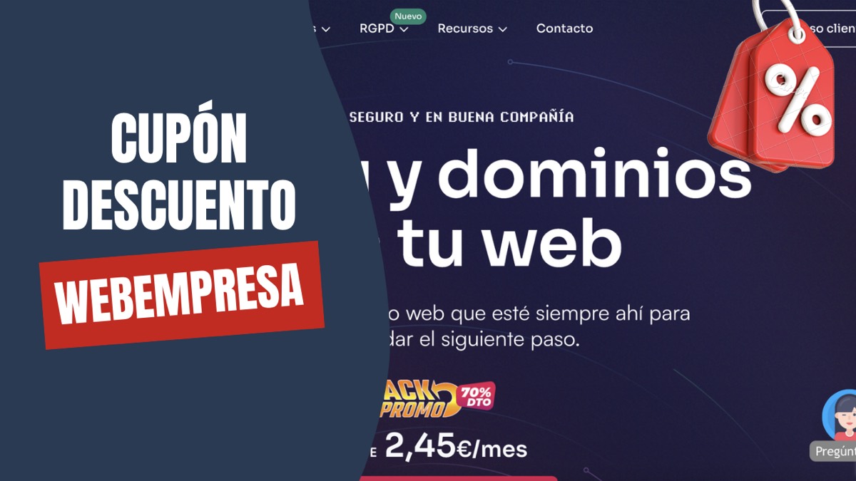 Cupón descuento Webempresa 90% - Año 2026